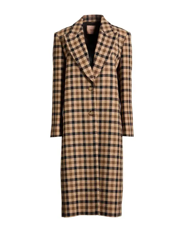 TWINSET Single-breasted Checked Coat
