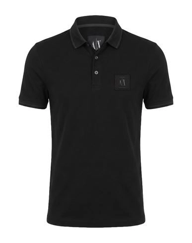 Armani Exchange Polo Shirt Size Cotton - Black