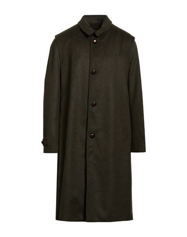 MAXIMILIAN Dark Virgin Wool And Alpaca Wool Single-breasted Coat - Dark Green