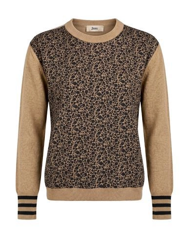 Herno Sweater Light Brown Size Wool, Polyester