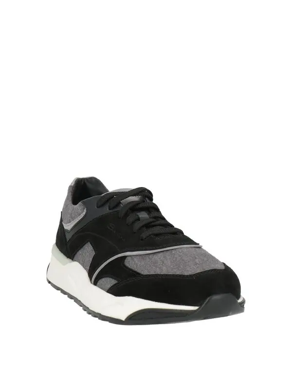 Santoni Sneakers Size Leather, Textile Fibers