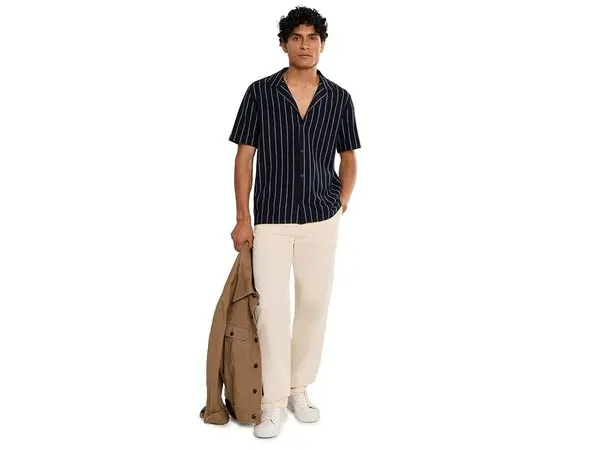 Vince Striped Terry Short Sleeve Cabana Clothing Coastal Combo