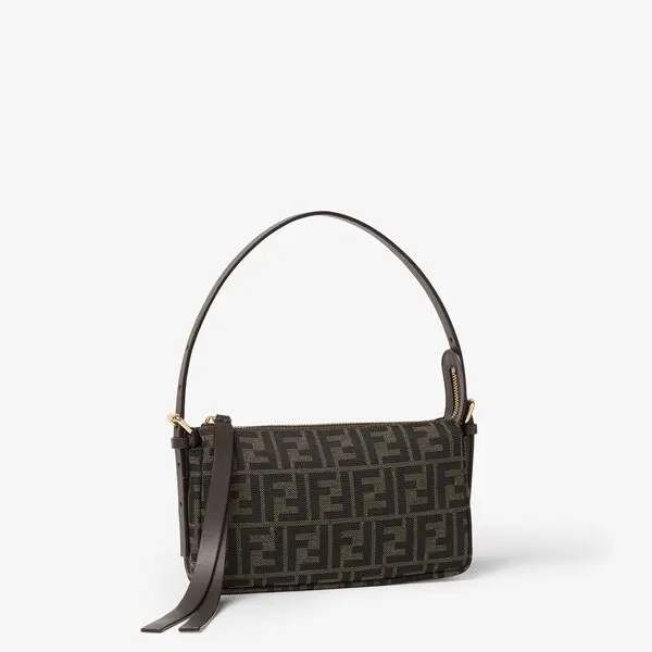 Fendi Zucca Jacquard Zipper Top Bag