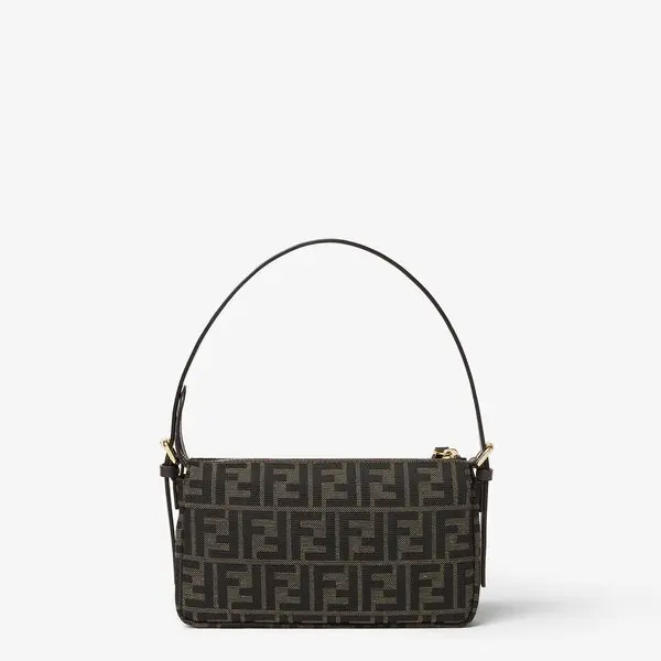 Fendi Zucca Jacquard Zipper Top Bag