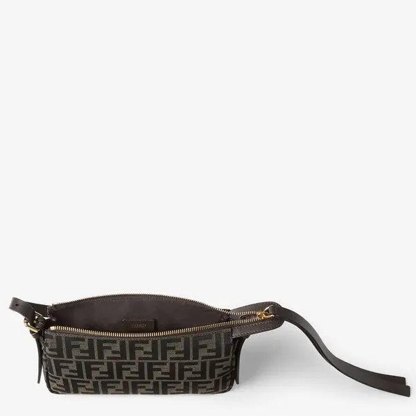 Fendi Zucca Jacquard Zipper Top Bag