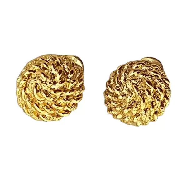 VSTYLE Vintage Monet Tone Bombé Clip-on Earrings