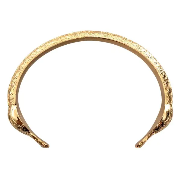 IN CAUDA VENENUM X Caroline Karenine Swan Head Cuff Bracelet - Gold