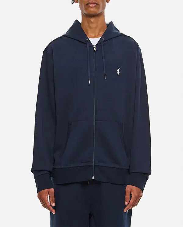 Polo Ralph Lauren Full-zip Hoodie With Embroidered Logo - Blu