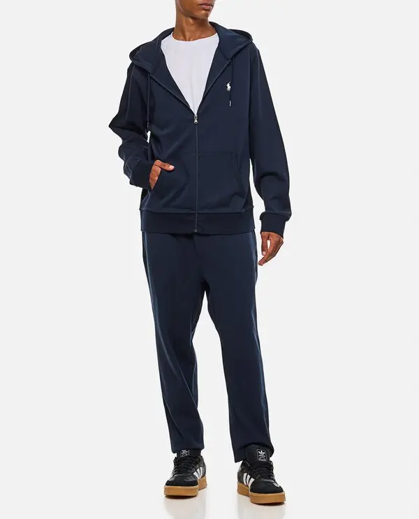Polo Ralph Lauren Full-zip Hoodie With Embroidered Logo - Blu