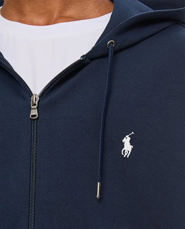 Polo Ralph Lauren Full-zip Hoodie With Embroidered Logo - Blu