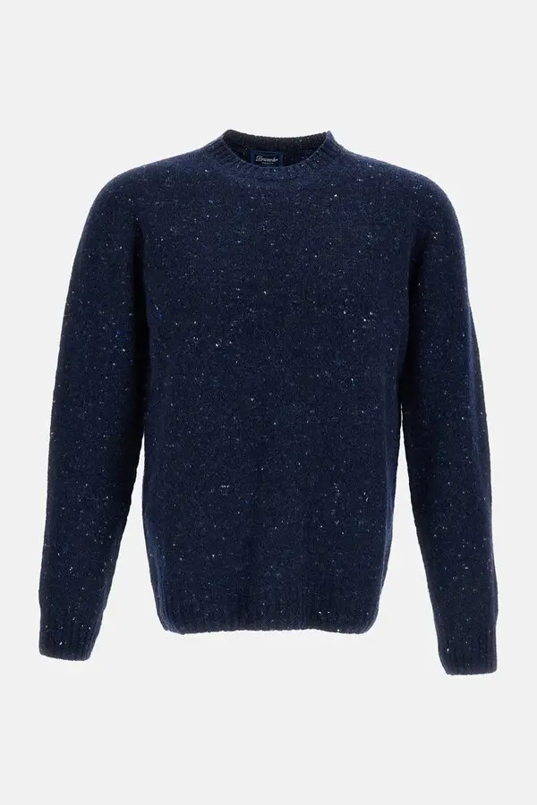 DRUMOHR Wool-blend Crew Neck Sweater - Blue