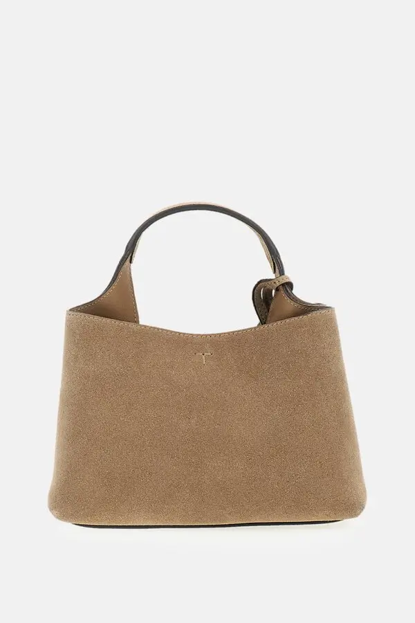 TOD'S Micro Pouch Suede Bag - Beige