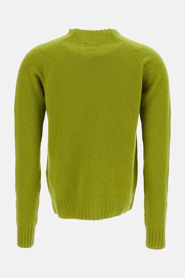 DRUMOHR Wool Crew-neck Sweater With Mock Neck - Green