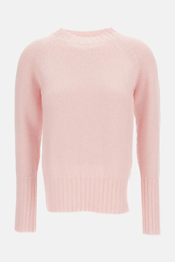 DRUMOHR Merino Wool Raglan Crew-neck Sweater