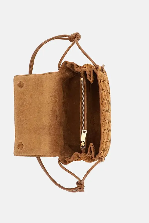Bottega Veneta Suede Woven Evening Bag