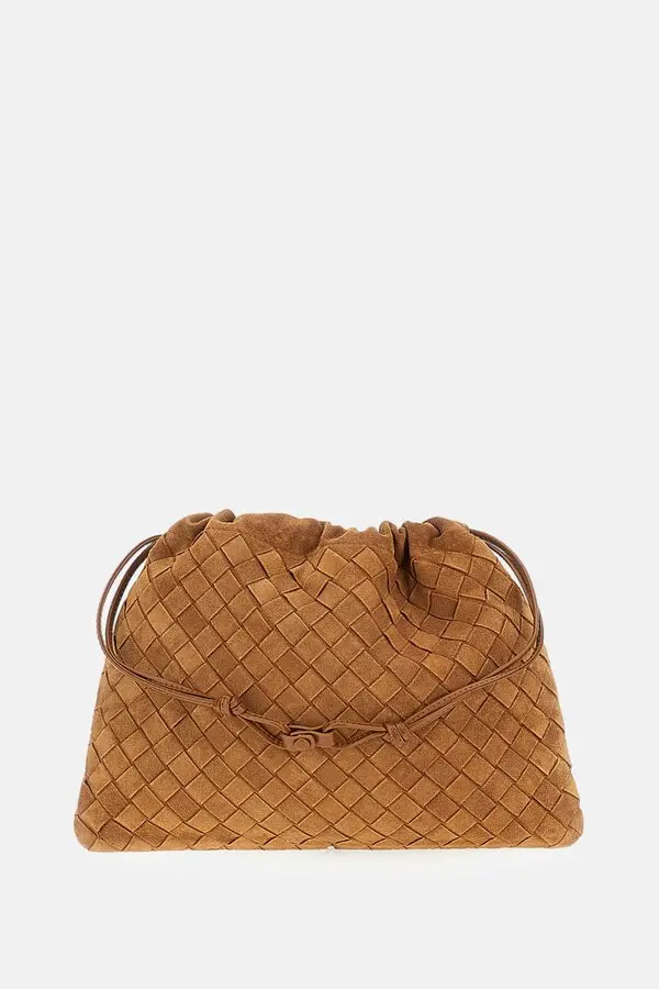 Bottega Veneta Suede Intrecciato Pochette
