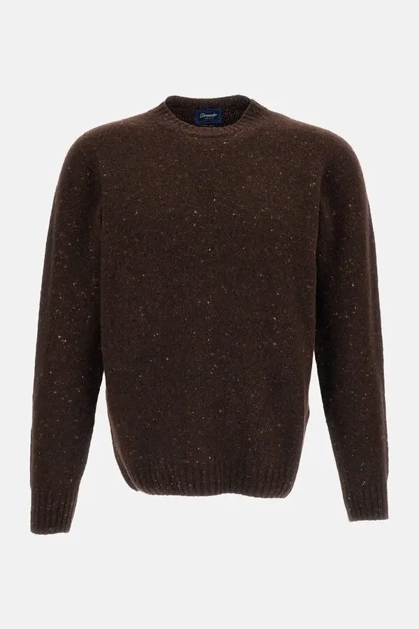 DRUMOHR Wool-blend Tweed Effect Crew Neck Sweater