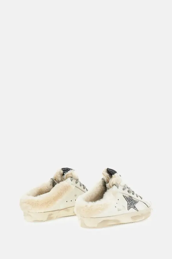 GOLDEN GOOSE Super Star Sabot Shearling Sneakers - Bianco