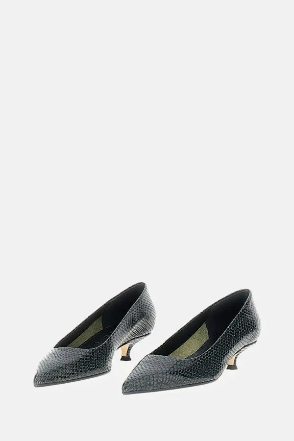 AeydĒ Cari Snake-print Décolleté Pumps - Verde