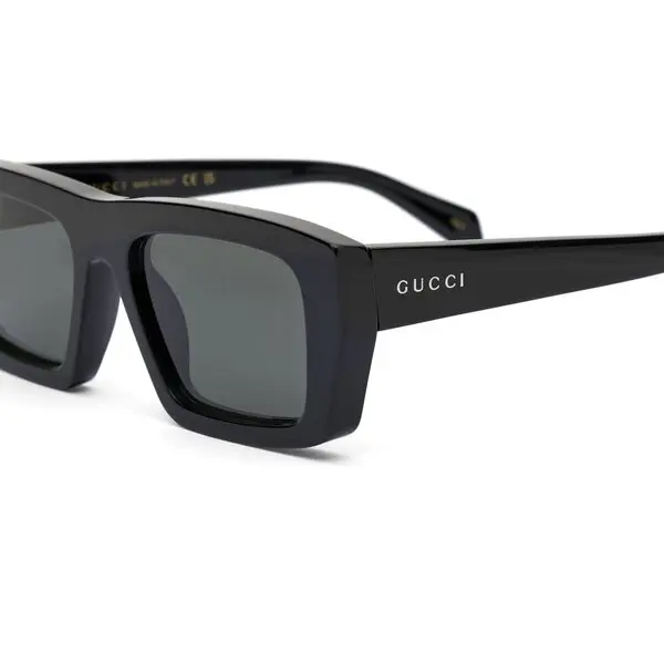 Gucci Square Acetate Sunglasses With Logo Detail