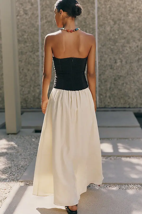 Faithfull The Brand Strapless A-line Midi Dress