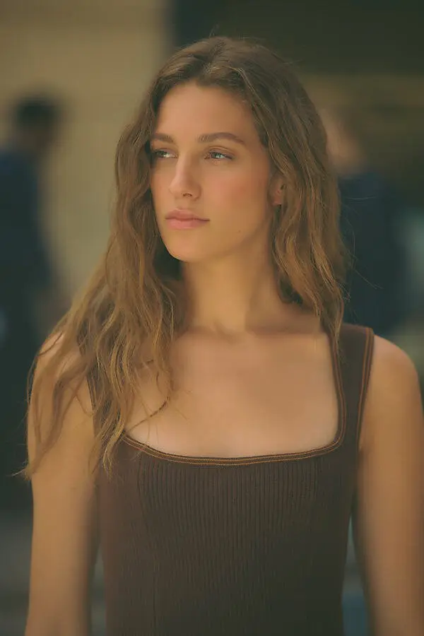 Anthropologie Square-neck Mi Sweater Dress - Brown