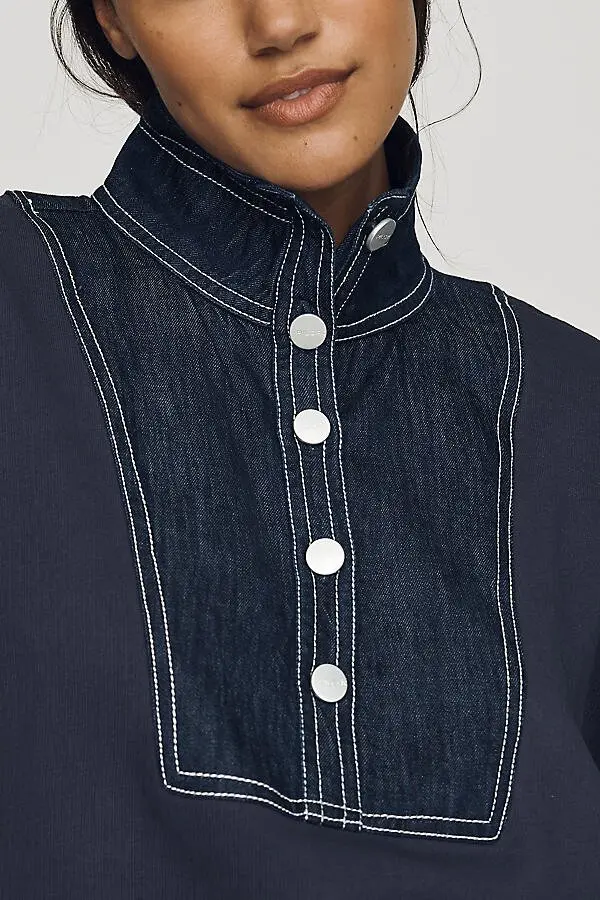 PILCRO Cotton East-west Pullover