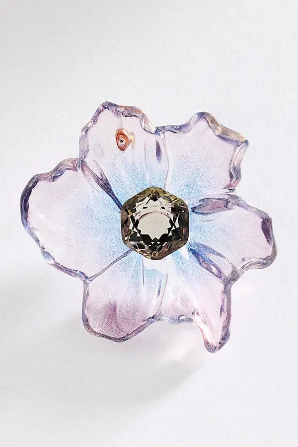 Anthropologie Crystal Blossom Earrgs - Blue