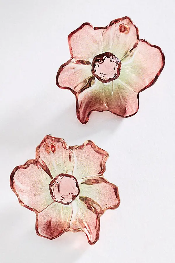 Anthropologie Crystal Blossom Earrings - Brown