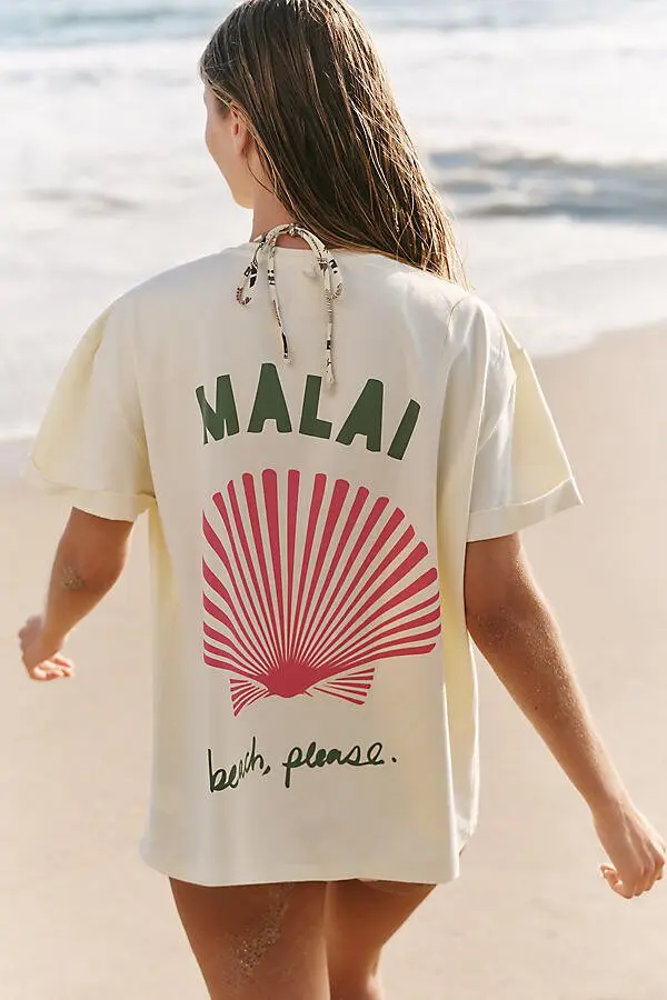 MALAI Oversized Cotton-blend T-shirt