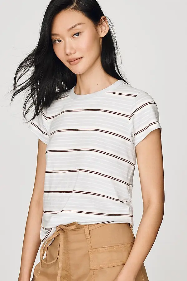Rag & Bone The Cotton Slub Stripe Tee