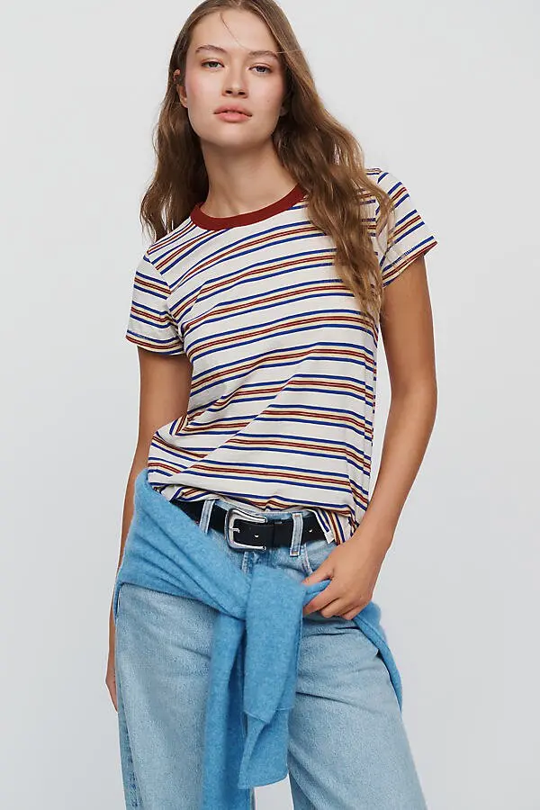 Rag & Bone The Slub Striped T-shirt - Multi Stripe