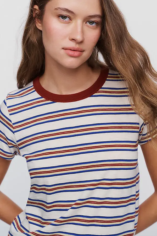Rag & Bone The Slub Striped T-shirt - Multi Stripe