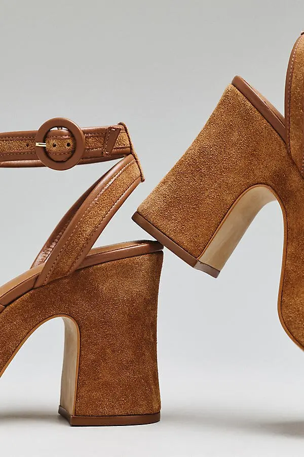 Maeve Knotted Suede Platform Sandals