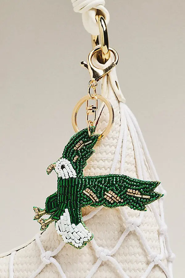 LISI LERCH Beaded Bag Charm - Dark Green