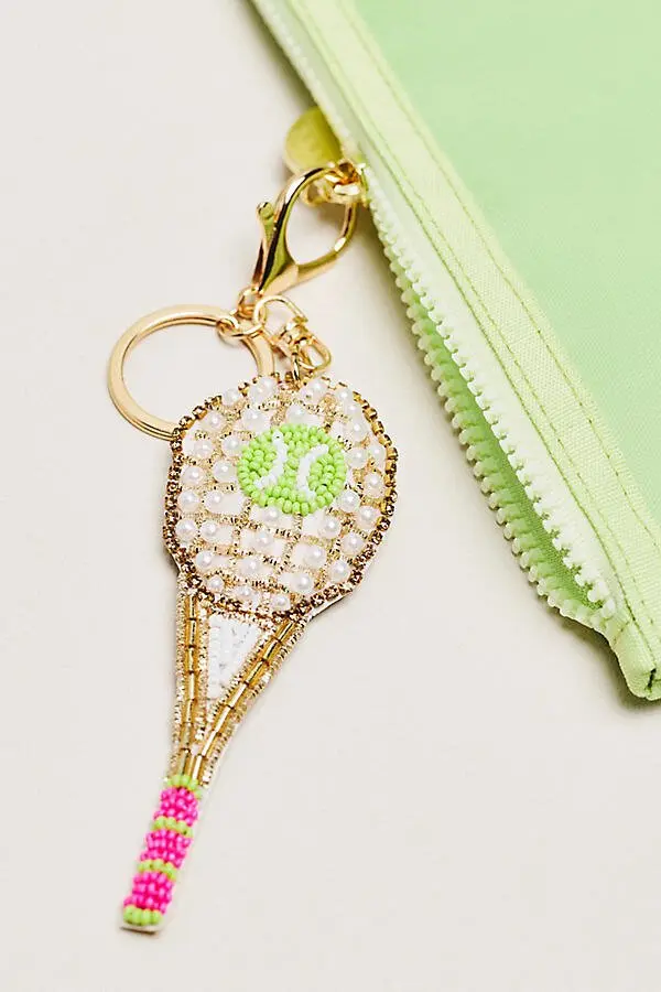 LISI LERCH Hand-beaded Bag Charm - Light Green