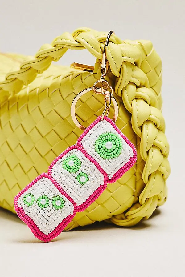 LISI LERCH Beaded Bag Charm - Pink