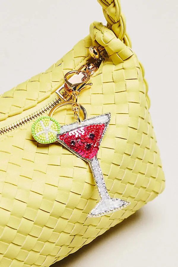 LISI LERCH Beaded Bag Charm - Silver