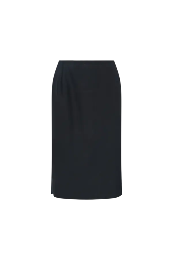 THE ROW Colm Wool Suiting Skirt - Black