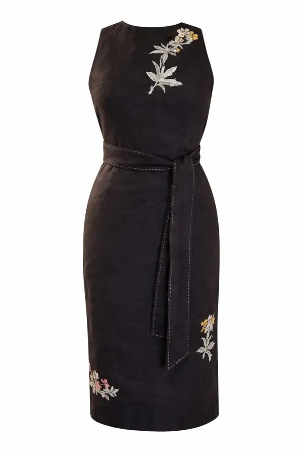 EXQUISE Julieta Midi Dress - Black