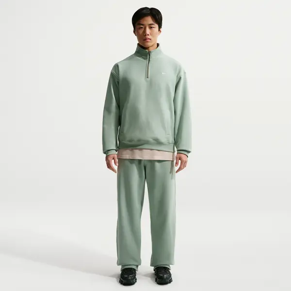 Nike Solo Swoosh Fleece Open-hem Pants - Green