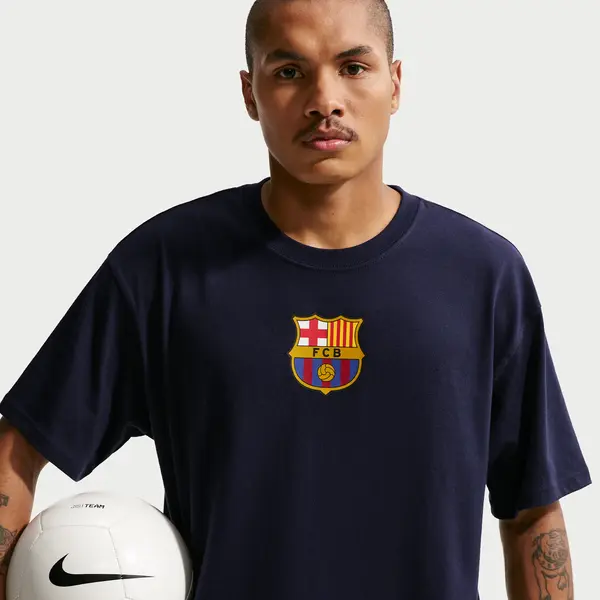Nike Fc Barcelona Soccer T-shirt - Blue