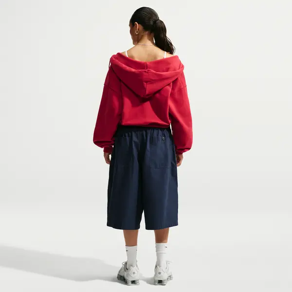 Nike Studio Fleece Medium Weight Oversized Full-zip Cropped Hoodie