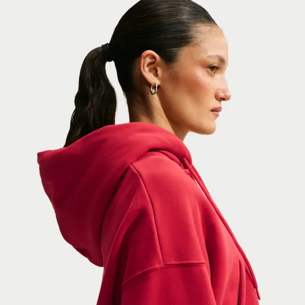 Nike Studio Fleece Medium Weight Oversized Full-zip Cropped Hoodie