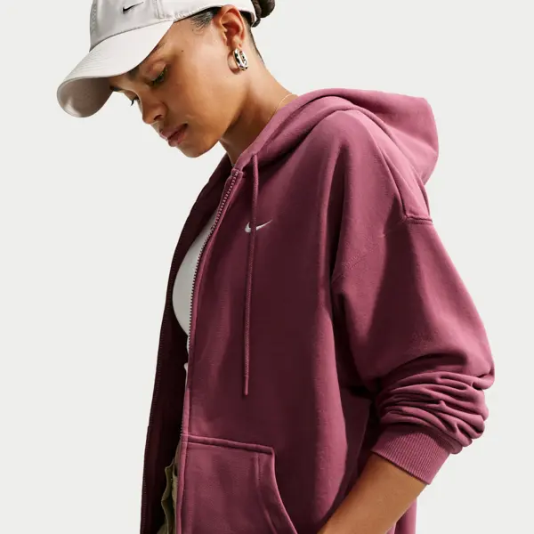 Nike Studio Fleece Lightweight Oversized Full-zip Hoodie