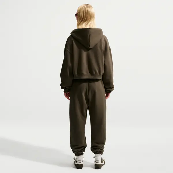 Nike Studio Fleece Medium Weight Oversized Full-zip Cropped Hoodie