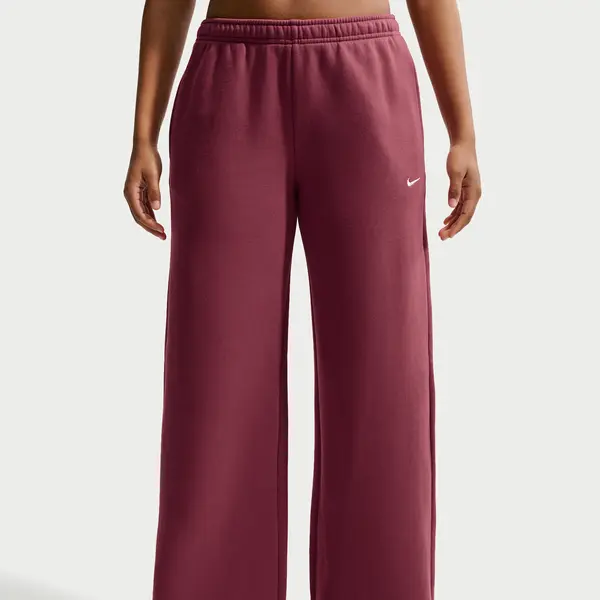 Nike Studio Fleece Medium Weight Mid-rise Wide-leg Pants