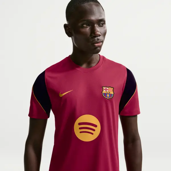 Nike Fc Barcelona Strike Soccer Dri-fit Short-sleeve Top - Red