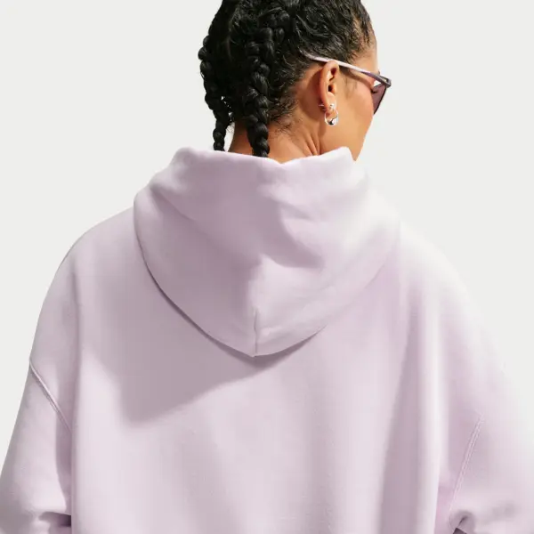 Nike Studio Fleece Oversized Full-zip Cropped Hoodie - Purple