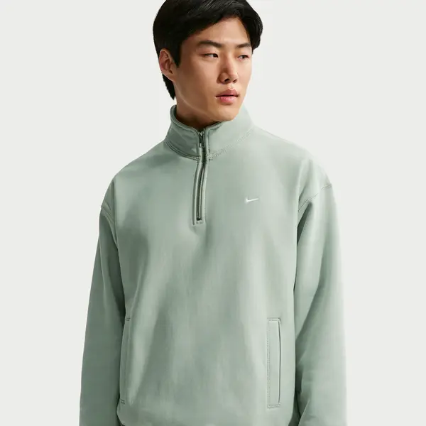 Nike Solo Swoosh Fleece Quarter-zip Top - Green